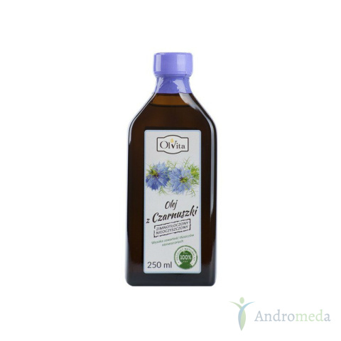 Olej z czarnuszki tłoczony na zimno - 250 ml. Czarnuszka - Bio sklep Andromeda